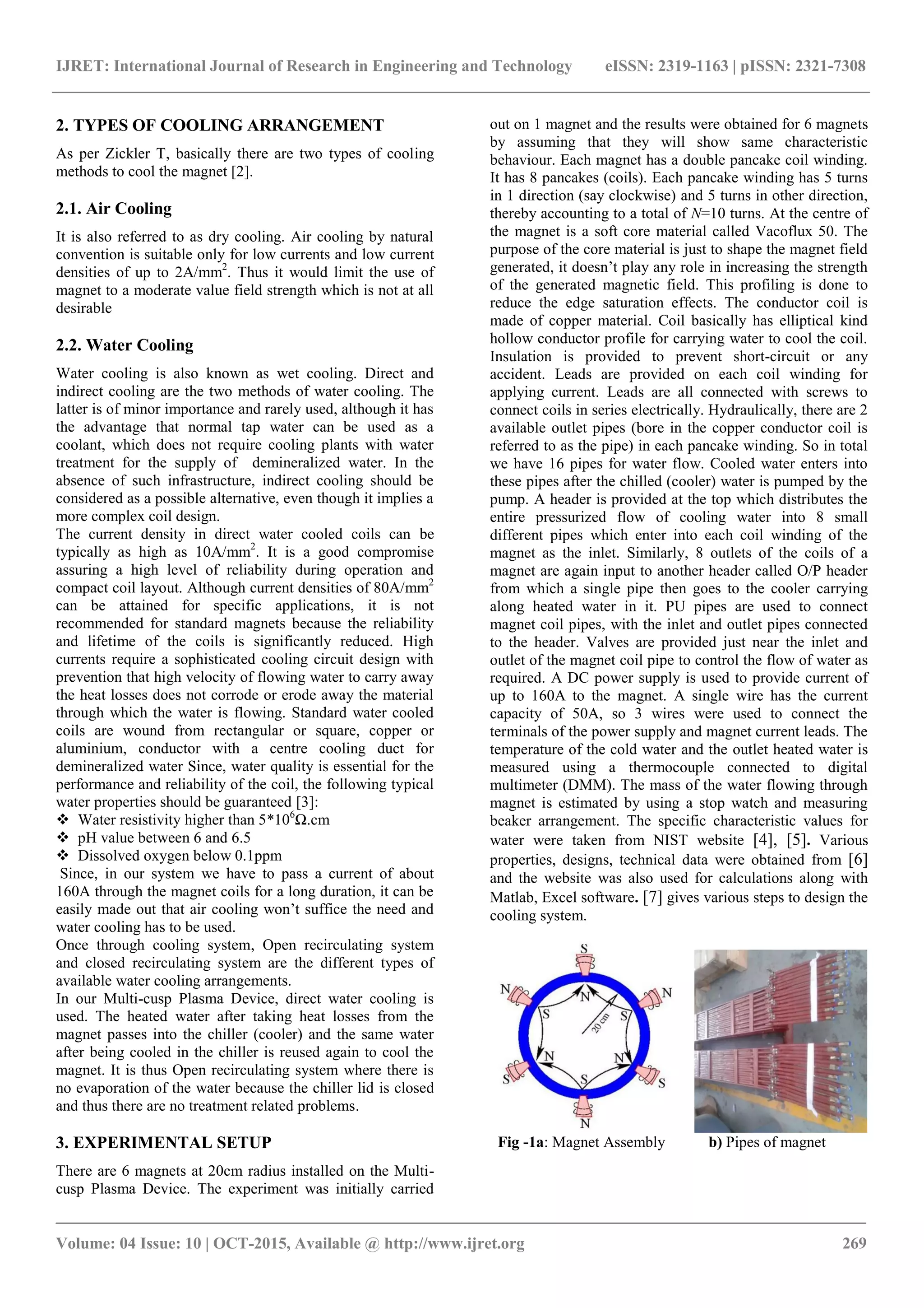 Estimation of cooling requirement of magnets in the multi cusp plasma ...