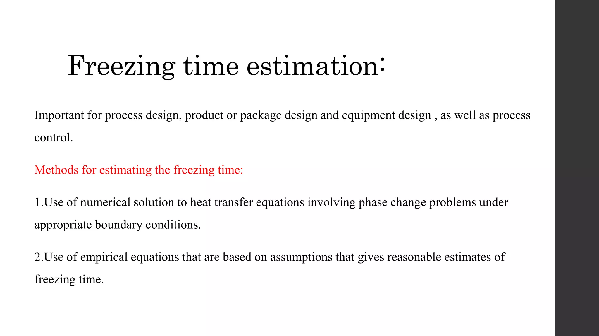 Estimation of freezing time | PPTX