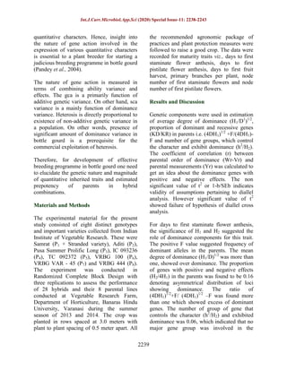 Estimation of genetic variation for maturity traits in eight genotypes of bottle gourd | PDF