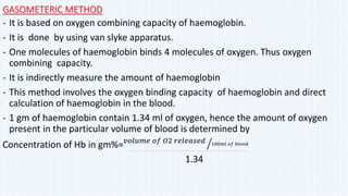 Estimation of haemoglobin | PPTX