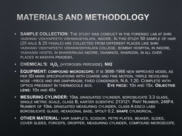Estimation of hair index from human hair | PPT