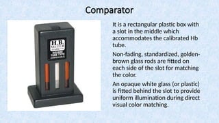 Estimation of Hemoglobin.pptx sahib khan | PPTX
