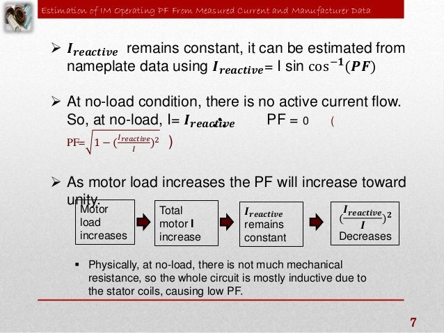 Estimation Of Induction Motor Operating Power Factor