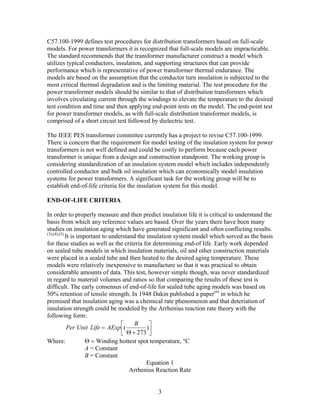 Estimation of insulation life based on dual temperature aging model (2 ...