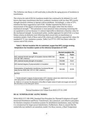 Estimation of insulation life based on dual temperature aging model (2 ...