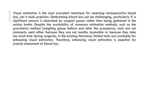 Estimation of Intraoperative Blood Loss by Using Visual Scale.pptx