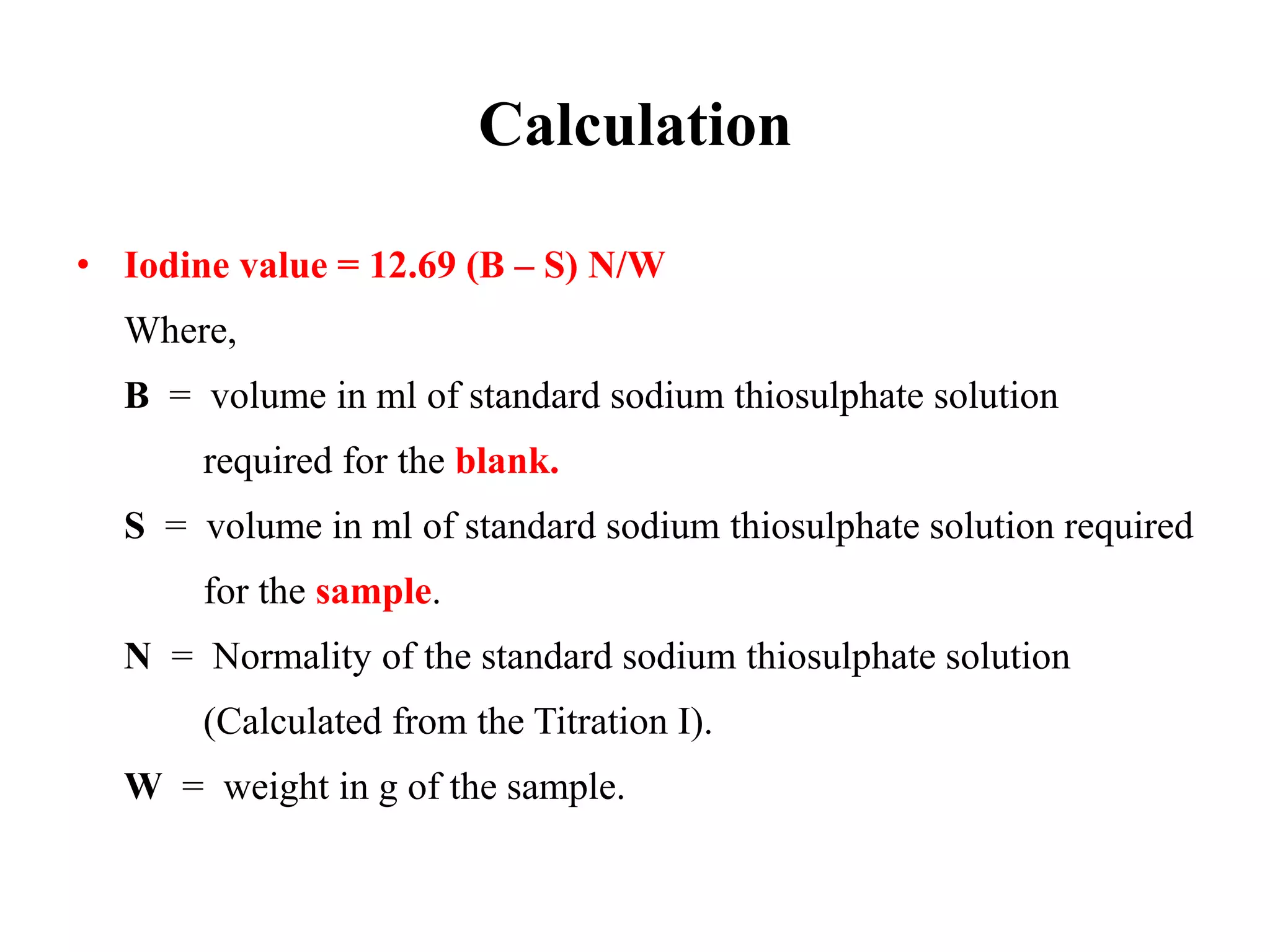 Estimation of iodine value | PPTX