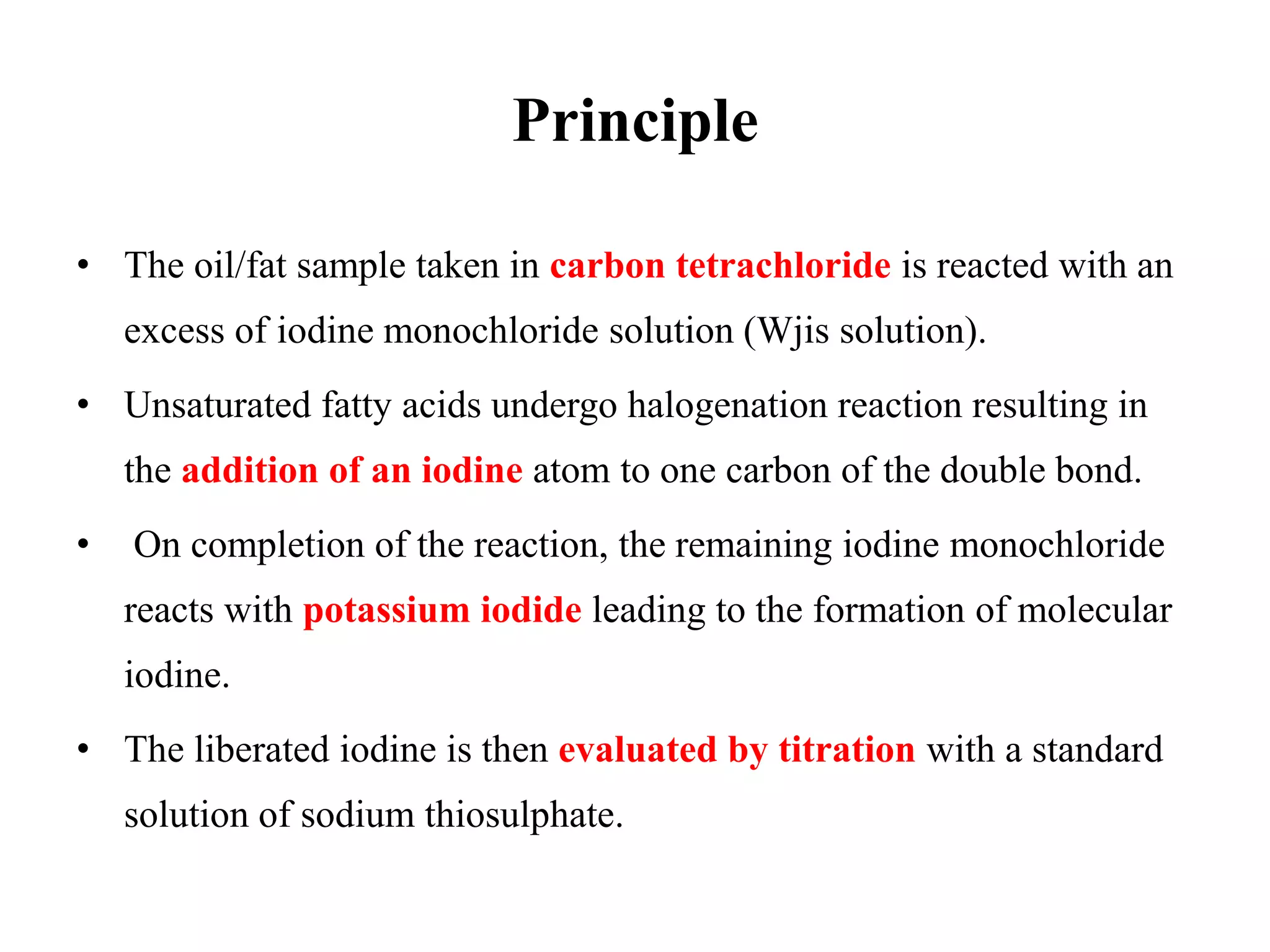 Estimation of iodine value | PPTX
