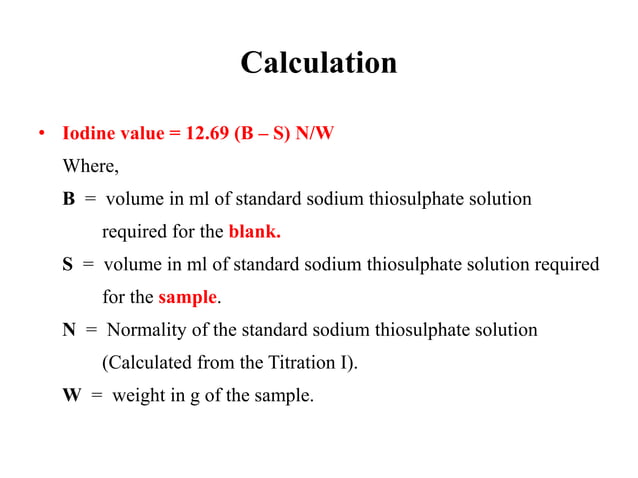 Estimation of iodine value | PPTX