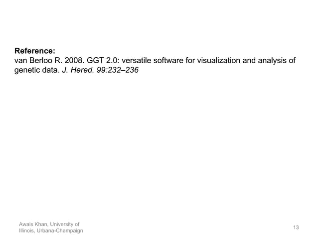 Estimation Of Linkage Disequilibrium Using Ggt2 Software Ppt Genetics Science