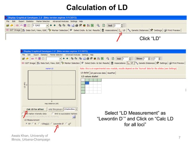 Estimation Of Linkage Disequilibrium Using Ggt2 Software Ppt Genetics Science