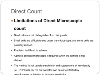 Estimation of microbial cell mass | PPTX