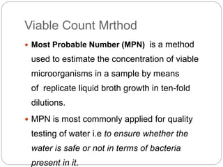 Estimation of microbial cell mass | PPTX