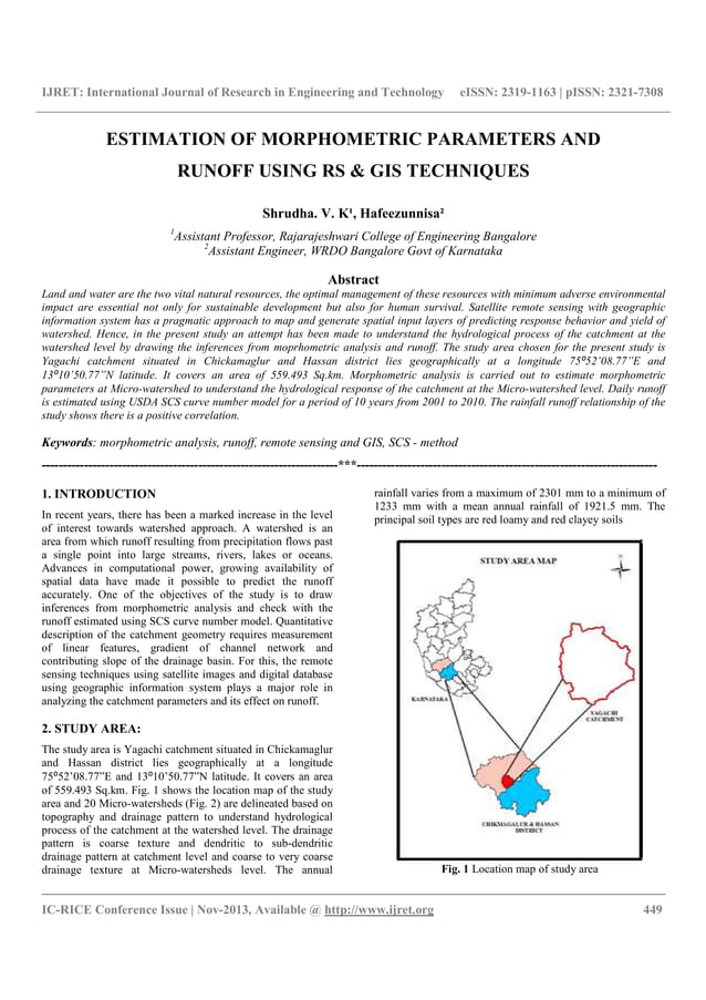 Estimation of morphometric parameters and | PDF