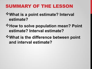 Estimation of parameters.pptx........... | PPTX