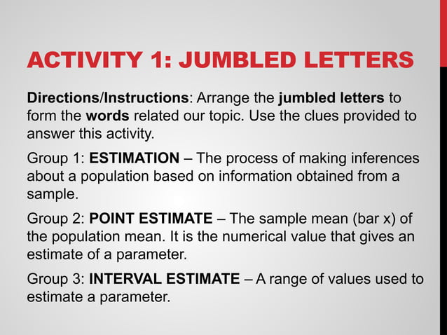 Estimation of parameters.pptx........... | PPTX