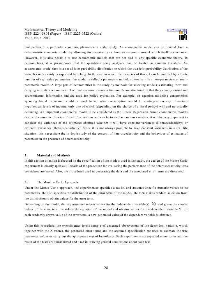 Estimation Of Parameters Of Linear Econometric Model And The Power Of…