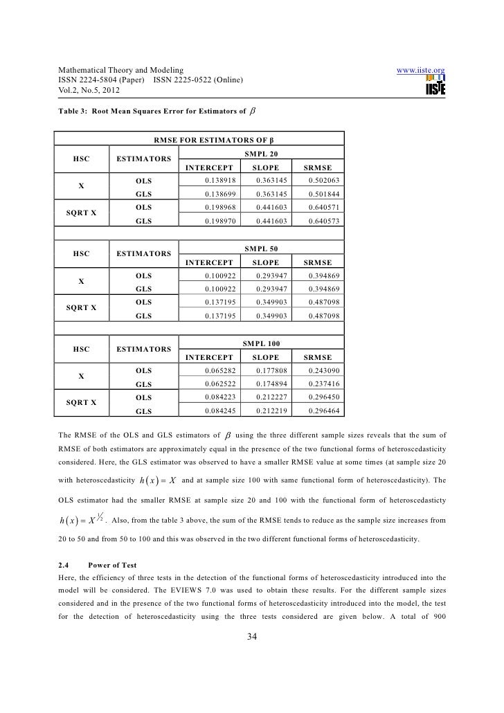 Estimation Of Parameters Of Linear Econometric Model And The Power Of…