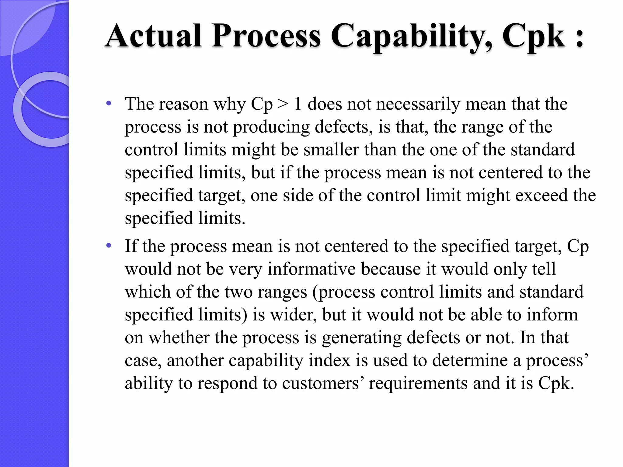 Estimation of process capability 1st yr mpharmacy | PPTX