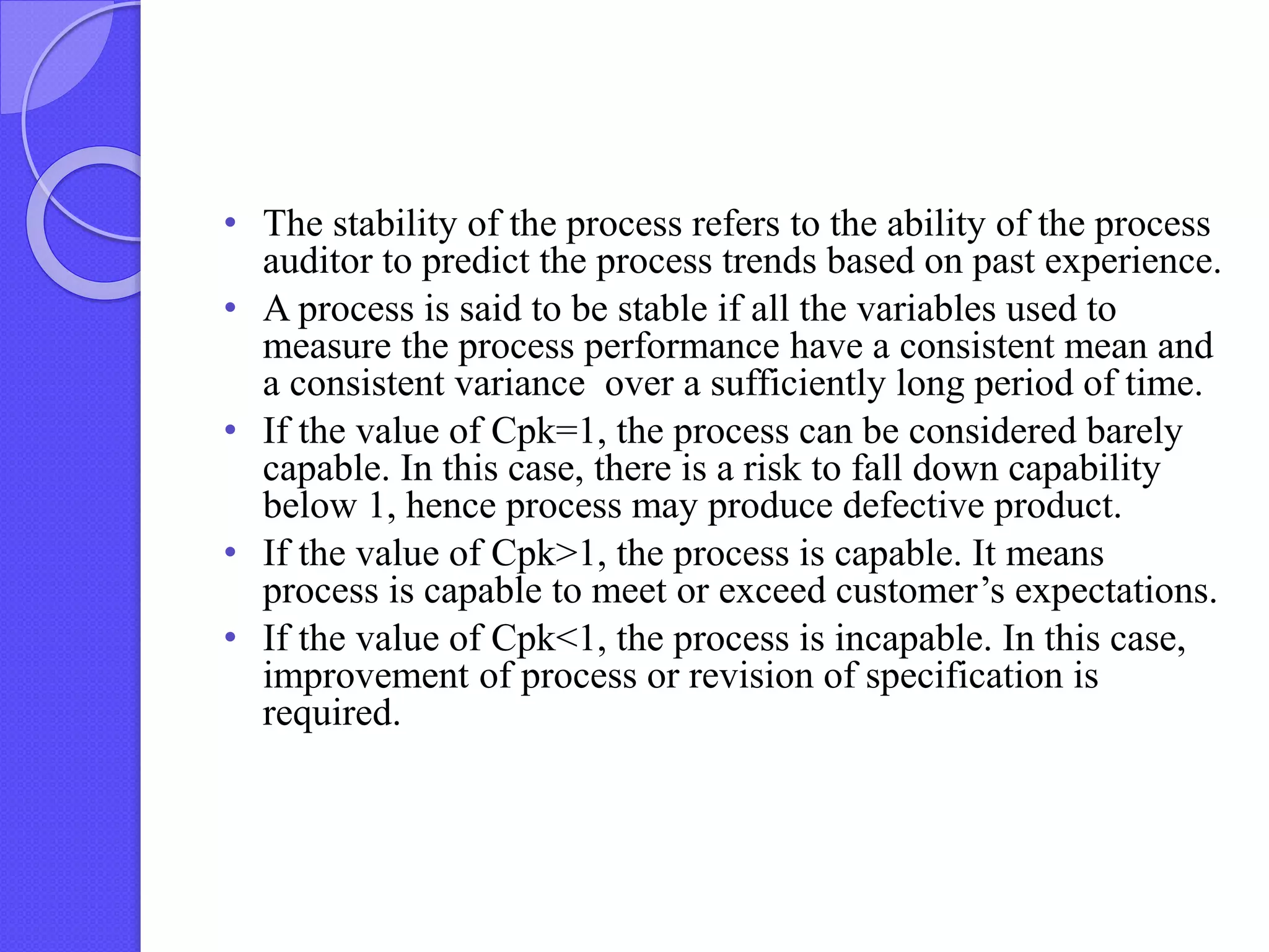 Estimation of process capability 1st yr mpharmacy | PPTX