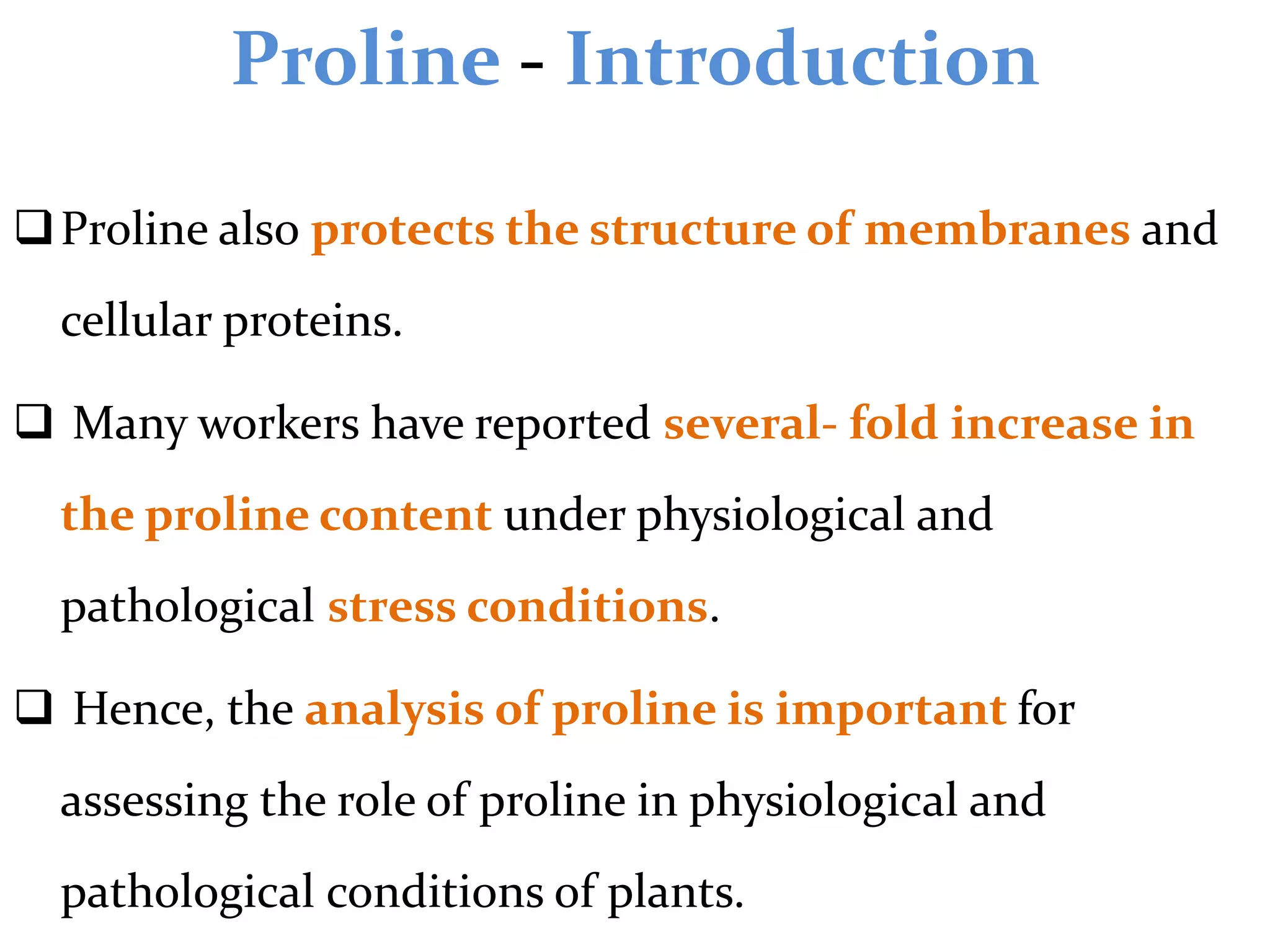 Estimation of proline | PPTX