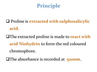Estimation of proline | PPTX