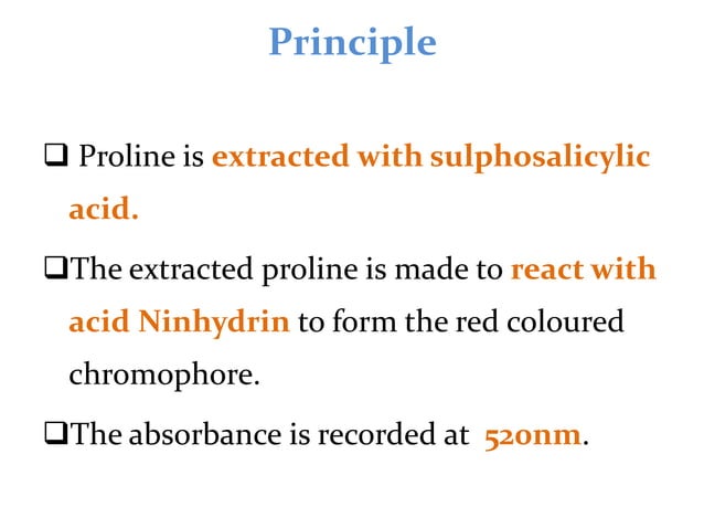 Estimation of proline | PPTX