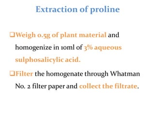 Estimation of proline | PPTX