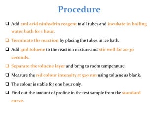 Estimation of proline | PPTX