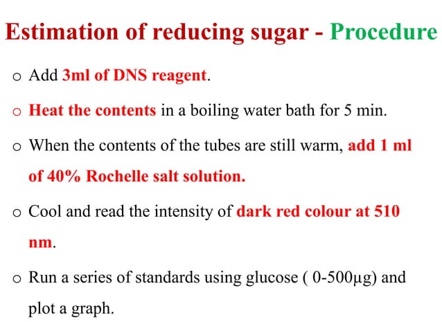 Estimation of reducing and non reducing sugar | PPTX | Chemistry | Science