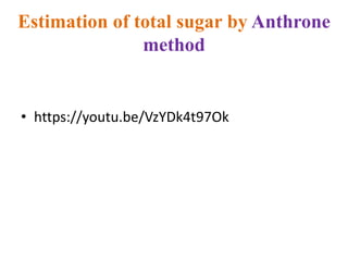 Estimation of reducing and non reducing sugar | PPTX