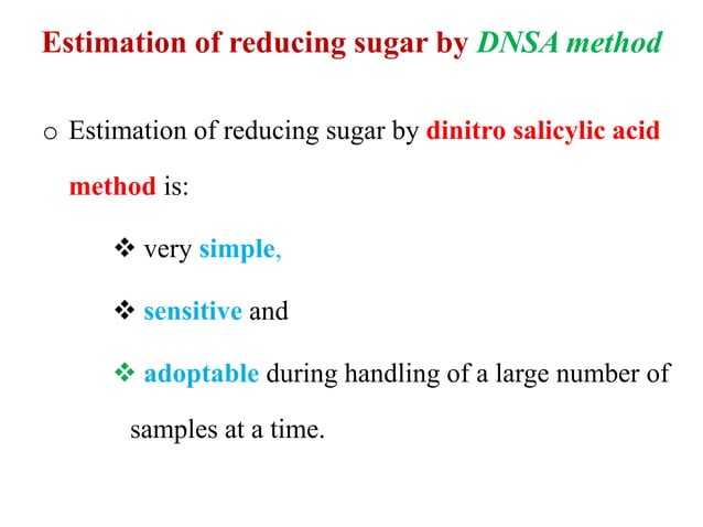 Estimation of reducing and non reducing sugar | PPTX | Chemistry | Science