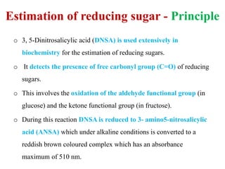 Estimation of reducing and non reducing sugar | PPTX