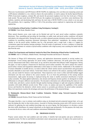 Estimation of road condition using smartphone sensors via c4.5 and aes 256 algorithm | PDF