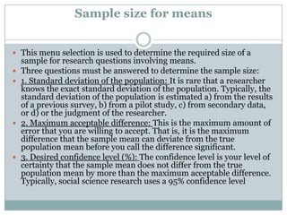 Estimation of sample size | PPTX