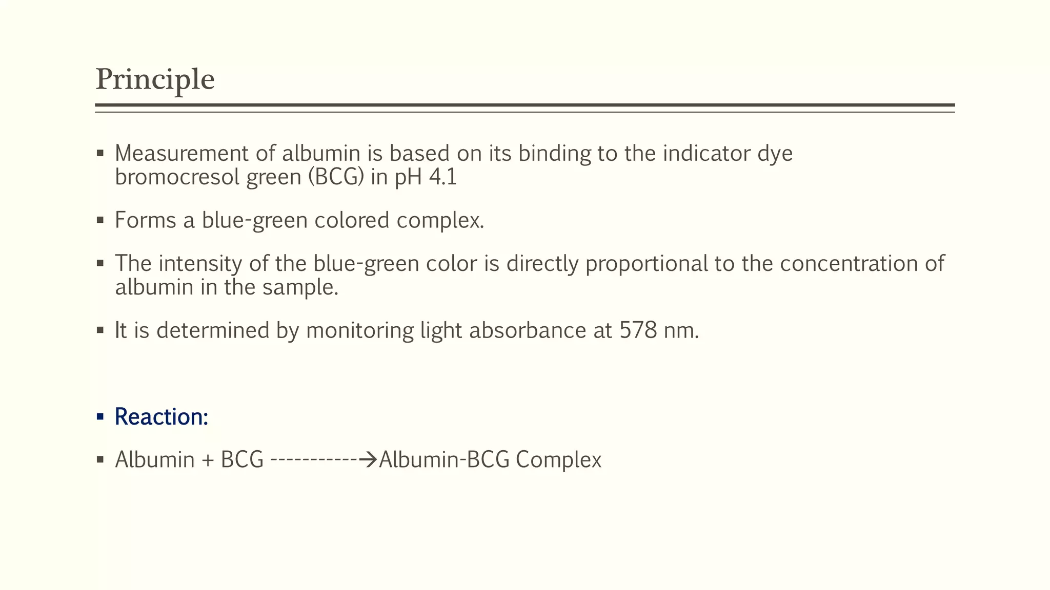 Estimation of serum albumin by Dr.Tehmas | PPTX