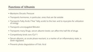 Estimation of serum albumin by Dr.Tehmas | PPTX