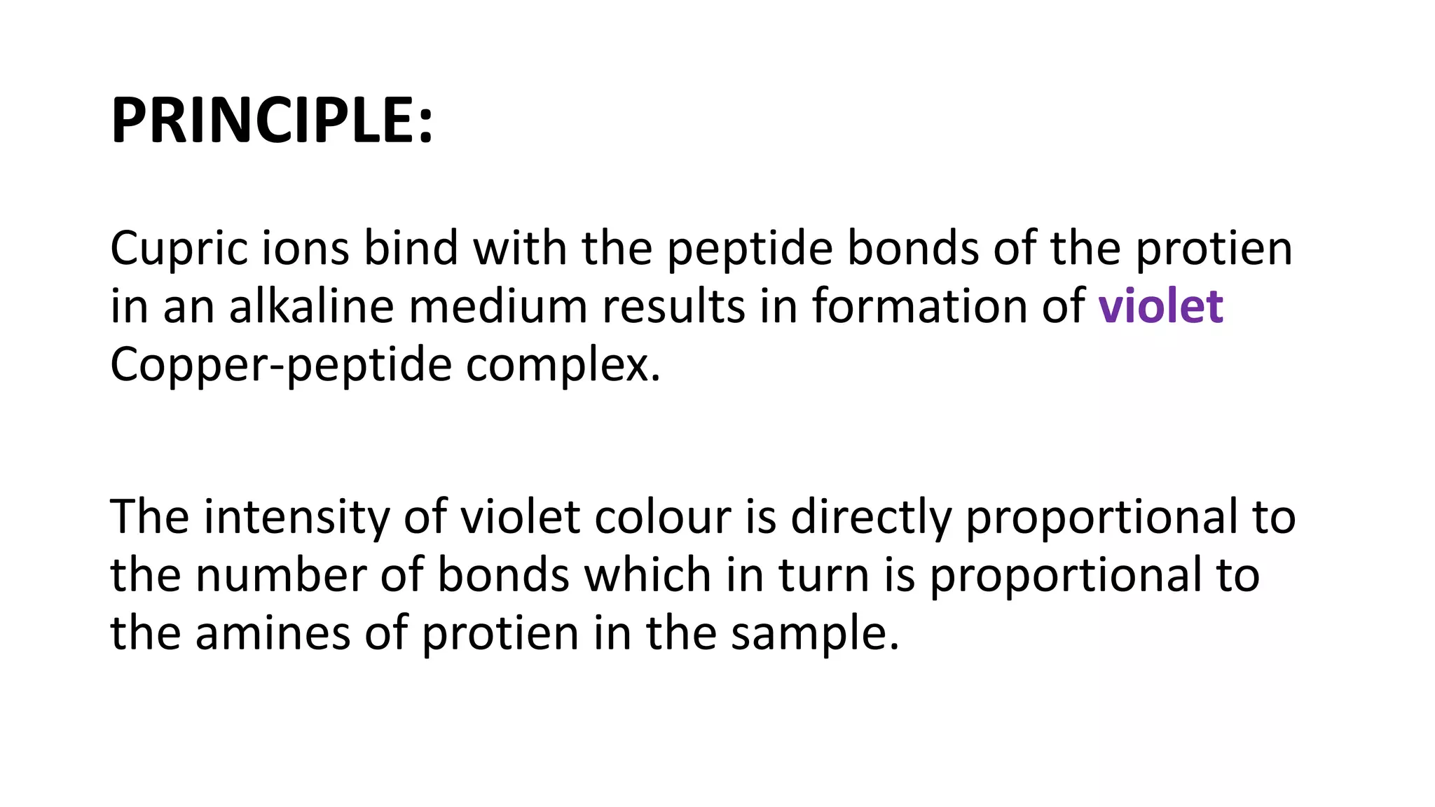 Estimation of Serum Protien by Biuret method | PPTX