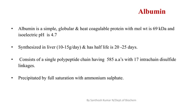 Estimation of serum total Proteins & Albumin .pptx | Blood Disorders ...