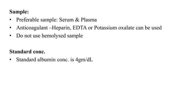 Estimation of serum total Proteins & Albumin .pptx | Blood Disorders ...