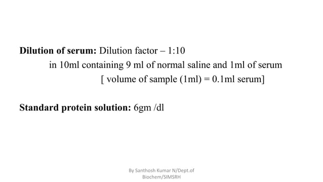 Estimation of serum total Proteins & Albumin .pptx | Blood Disorders ...