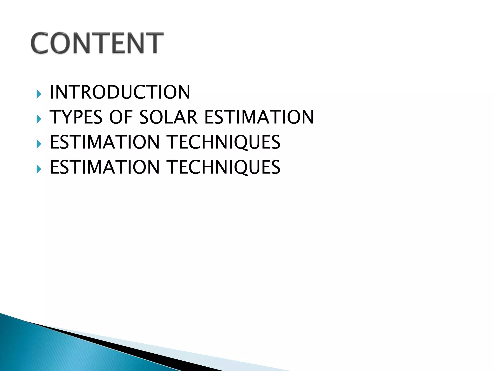 Estimation of solar energy | PPTX