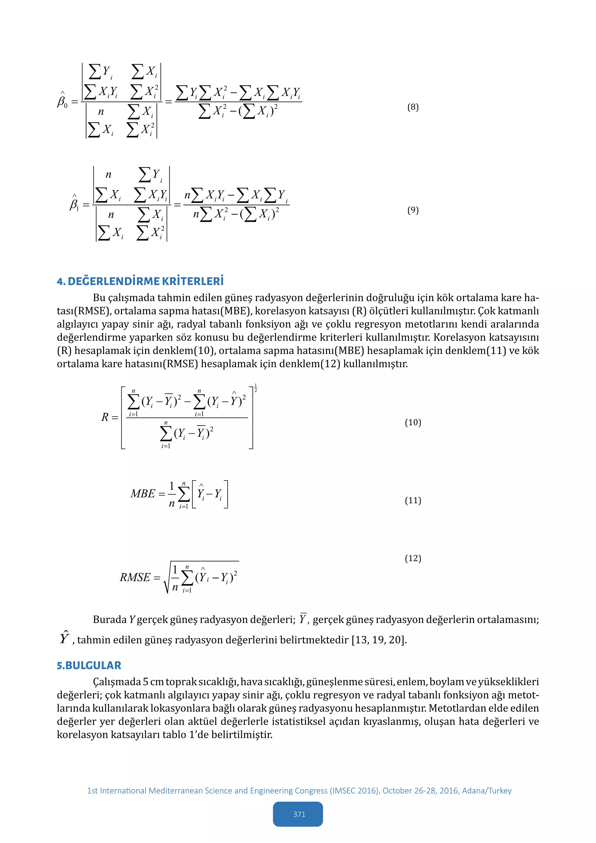 Estimation Of Solar Radiation By Different Machine Learning Methods Pdf