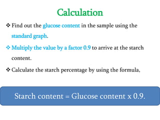 Estimation of starch by anthrone method | PPTX