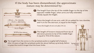 ESTIMATION OF STATURE FROM BONES.pptx forensic medicine and toxicology ...