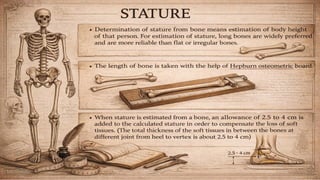 ESTIMATION OF STATURE FROM BONES.pptx forensic medicine and toxicology ...