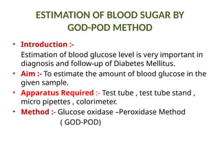 ESTIMATION OF SUGAR – GOD POD METHOD - record (2).pptx