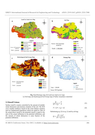 Estimation of surface runoff in nallur amanikere watershed using scs cn method | PDF