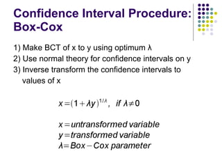 Estimation Of The Box Cox Transformation Parameter And Application To ...