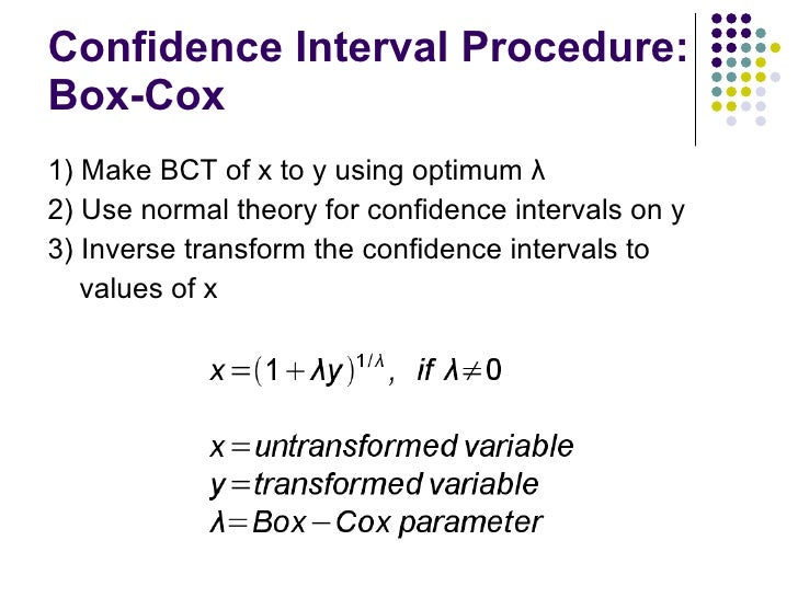 Estimation Of The Box Cox Transformation Parameter And Application To